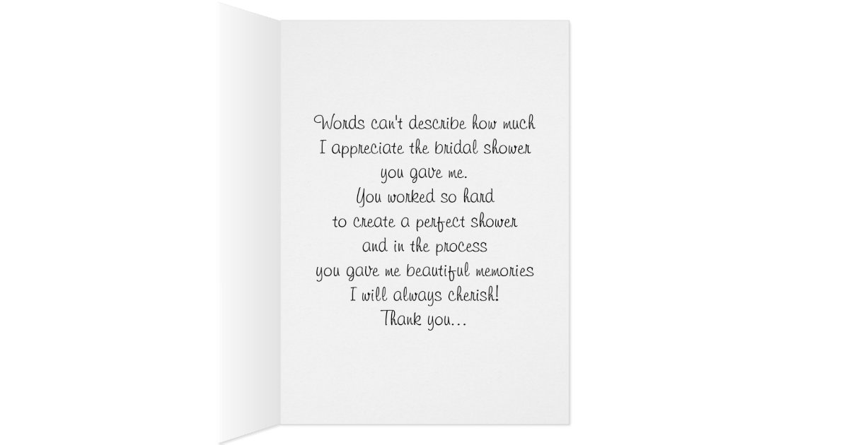 Roses Bridal Shower Hostess Thank You Card Zazzle Roses Bridal Shower Hostess Thank You Card Zazzle