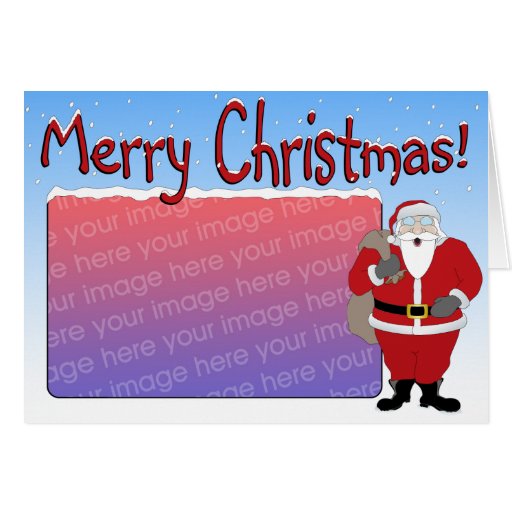 Santa Christmas Card Template Zazzle Santa Christmas Card Template Zazzle