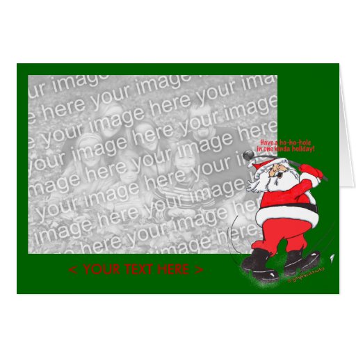 Santa Golfing Christmas Card Template Zazzle Santa Golfing Christmas Card Template Zazzle