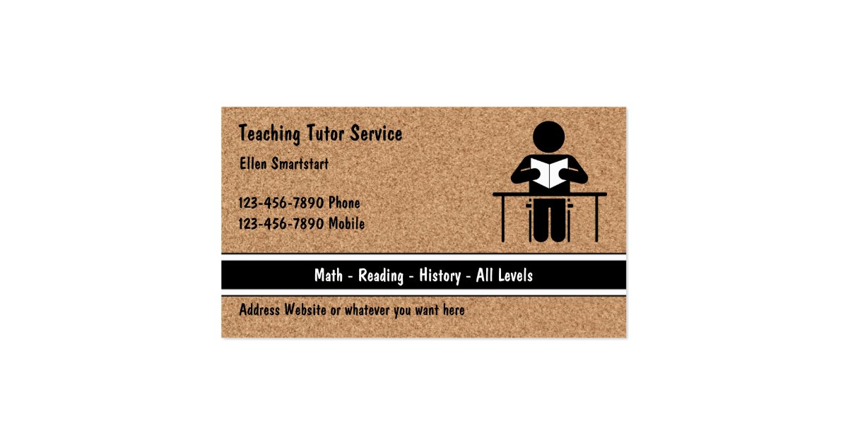 School Teacher Tutoring Business Cards Zazzle