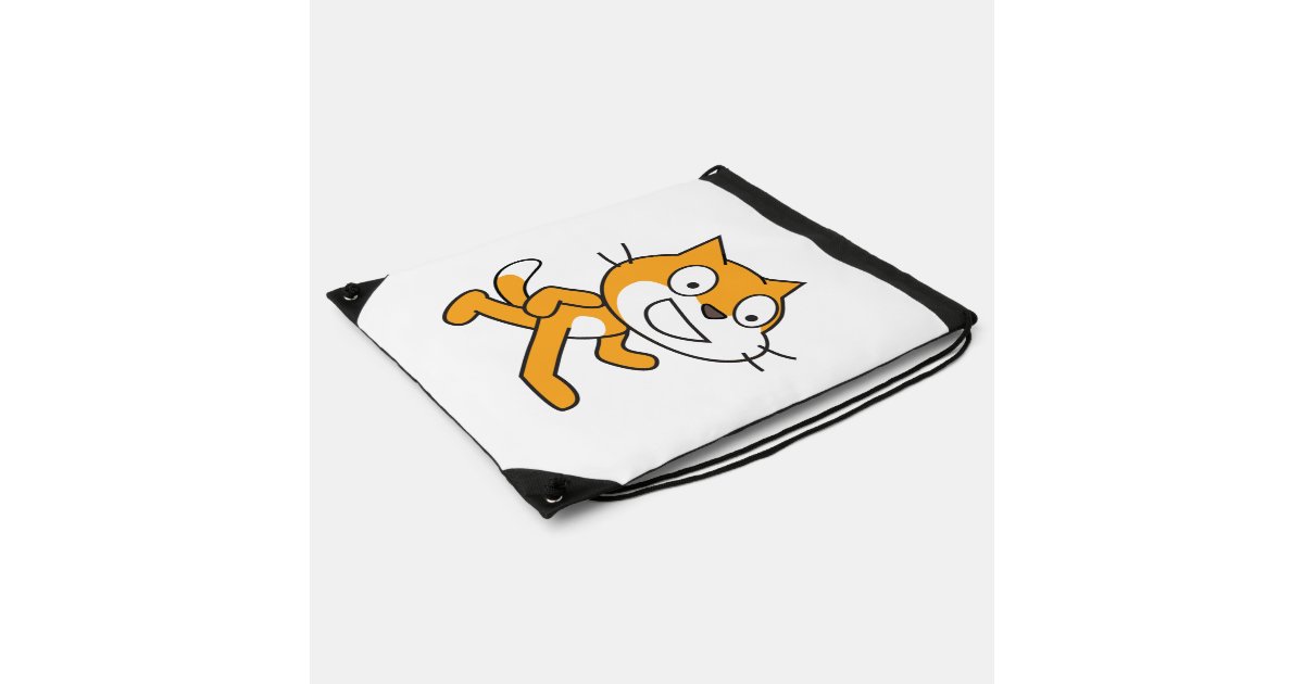 Scratch Cat Drawstring Backpack Zazzle