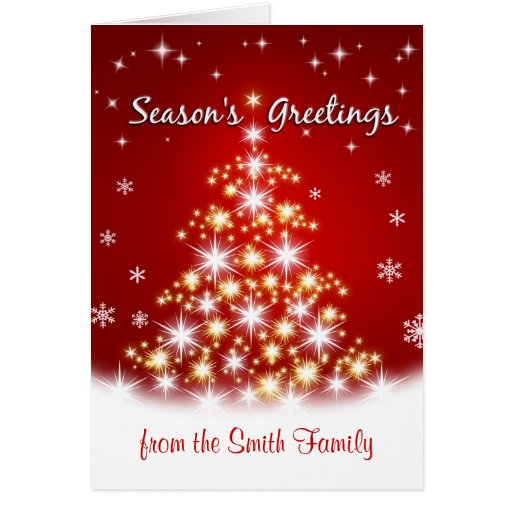 Season s Greetings Personalized Christmas Cards Zazzle