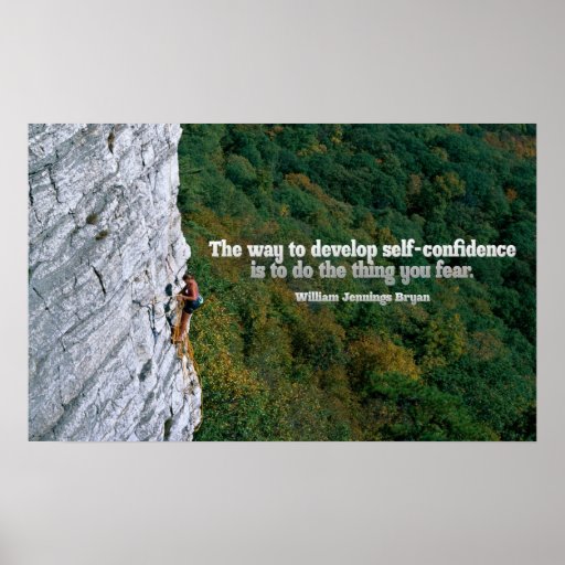 Self Confidence Inspirational Poster Print | Zazzle