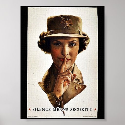 Silence Means Security Poster | Zazzle Silence Means Security Poster | Zazzle