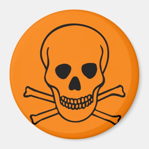 Skull And Crossbones Hazard 3 Inch Round Magnet Zazzle skull-and-crossbones-hazard-3-inch-round-magnet-zazzle