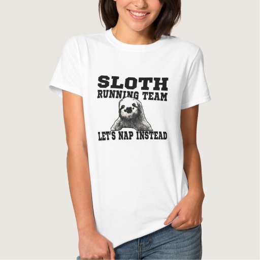 Sloth Running Team T Shirt Zazzle