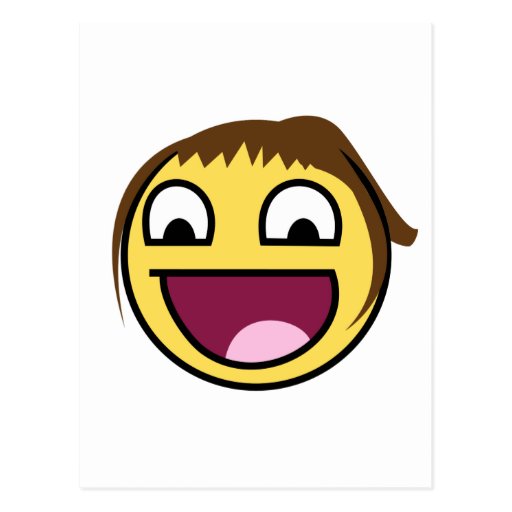 Smiley Smart Expression Smilie Art Postcard Zazzle