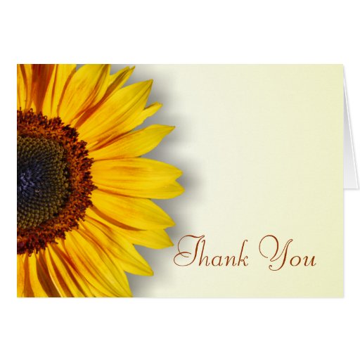 Spectacular Sunflower Thank You Card | Zazzle