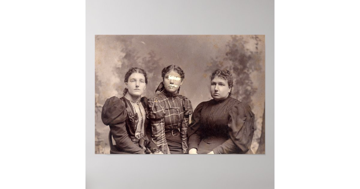 Spooky Halloween Haunted Family Portrait Poster | Zazzle