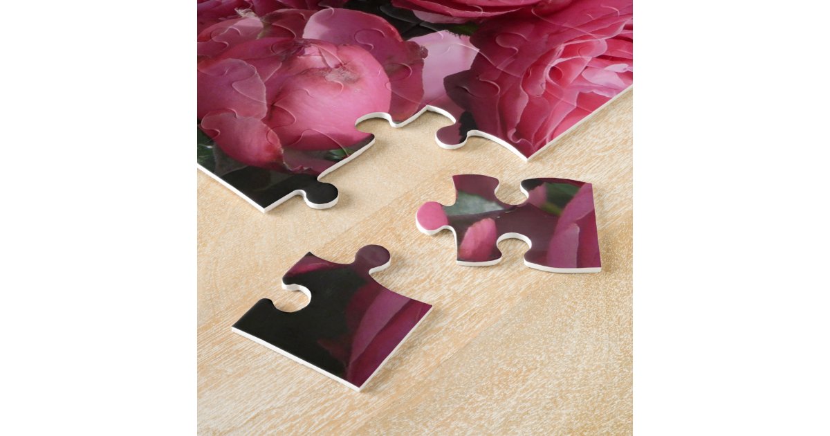 Stunning Pink Roses Jigsaw Puzzle | Zazzle