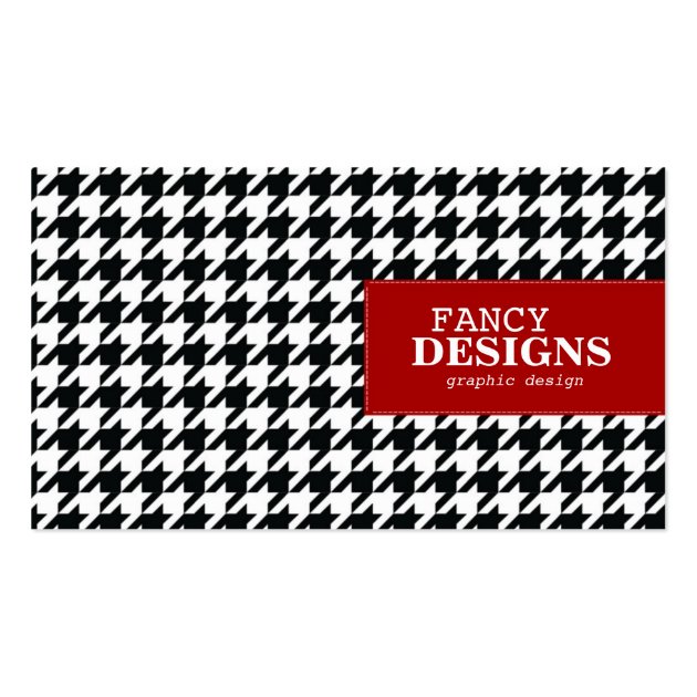 Stylish Houndstooth Business Card Templates