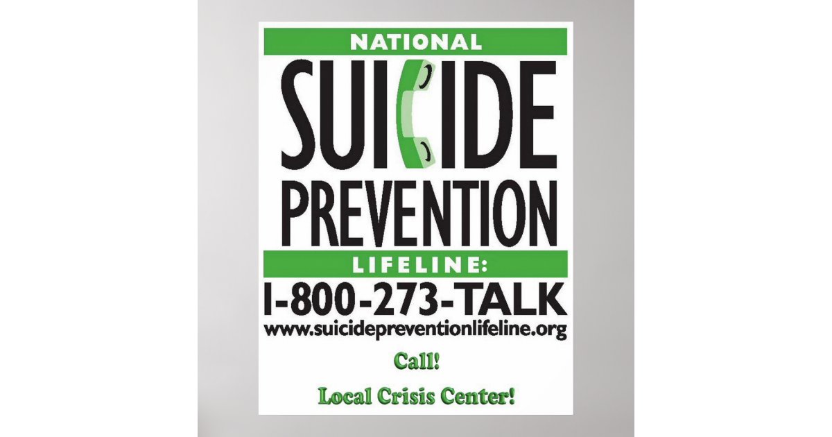 Suicide Prevention POSTER | Zazzle