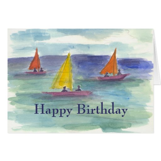Summer Sailing Happy Birthday Card Zazzle