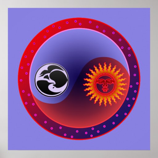 Sun and Moon in Balance Poster | Zazzle Sun and Moon in Balance Poster | Zazzle