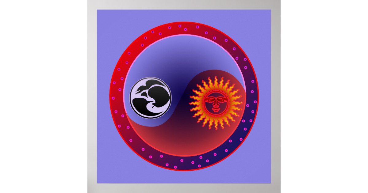 Sun and Moon in Balance Poster | Zazzle Sun and Moon in Balance Poster | Zazzle