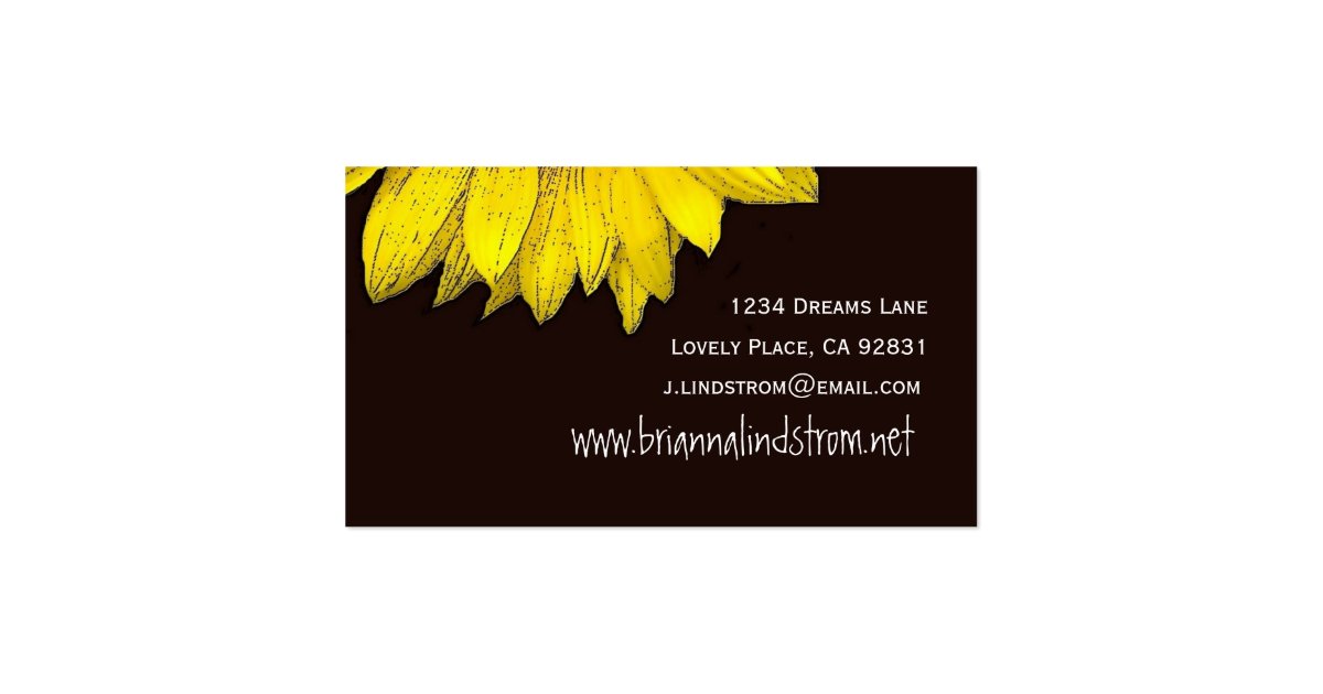 sunflower-business-card-template-zazzle