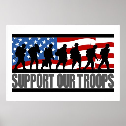 Support Our Troops Poster Zazzle