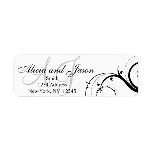 Swirl Monogram Return Address Labels | Zazzle Swirl Monogram Return Address Labels | Zazzle