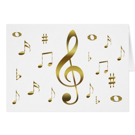 Tarjetas con notas musicales - Imagui