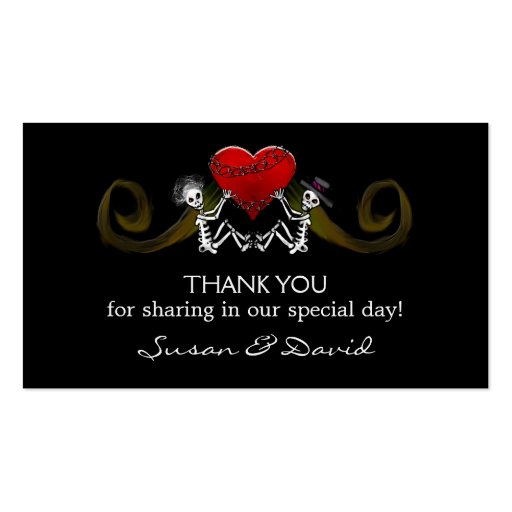 Thank You Wedding Cards - Skeletons Holding Heart | Zazzle Thank You Wedding Cards - Skeletons Holding Heart | Zazzle
