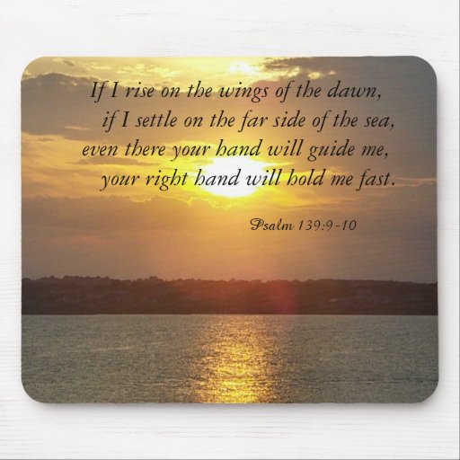 The Bible Psalm 139 9 10 Mousepad Zazzle