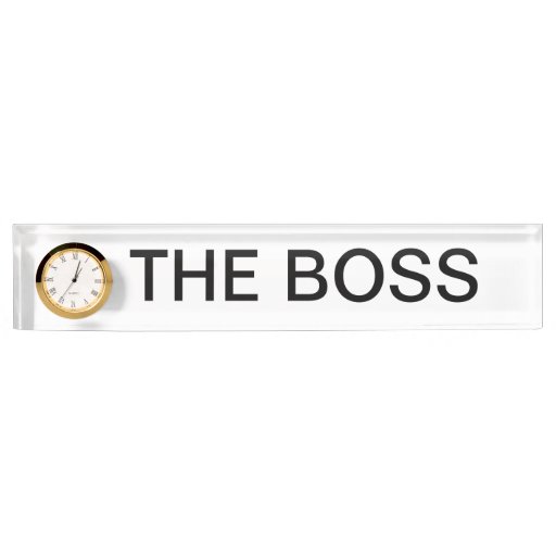 The Boss Fun Name Plate Zazzle