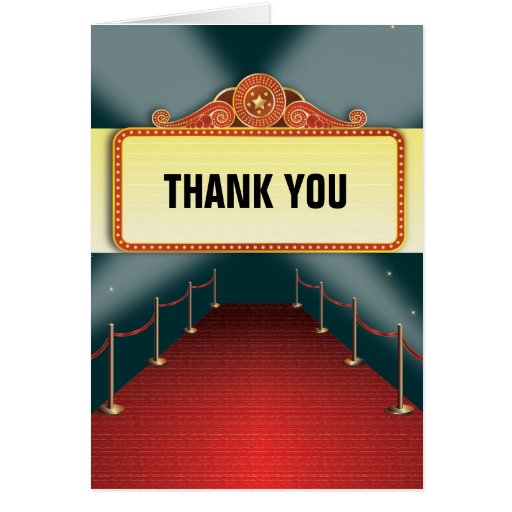 Theatre Marquee Party Thank You Cards | Zazzle Theatre Marquee Party Thank You Cards | Zazzle