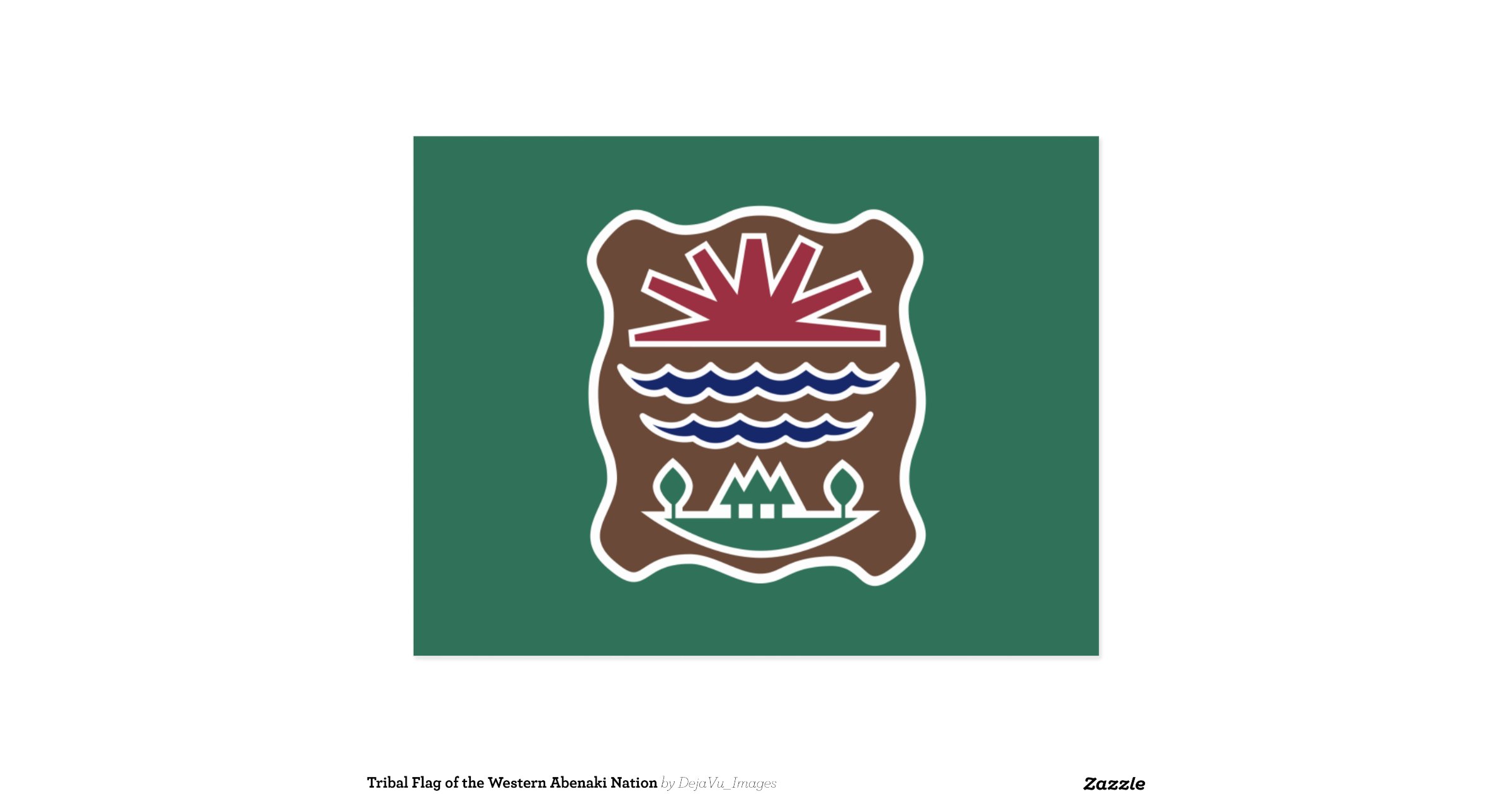 tribal_flag_of_the_western_abenaki_nation_postcard ...