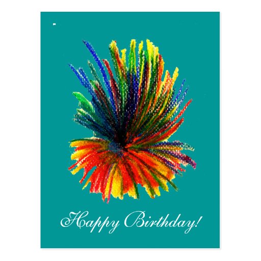 Tropical Flower Happy Birthday Card Postcard Zazzle