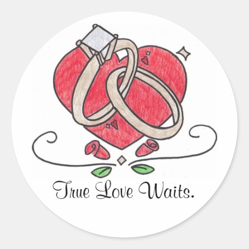 True Love Waits Classic Round Sticker Zazzle