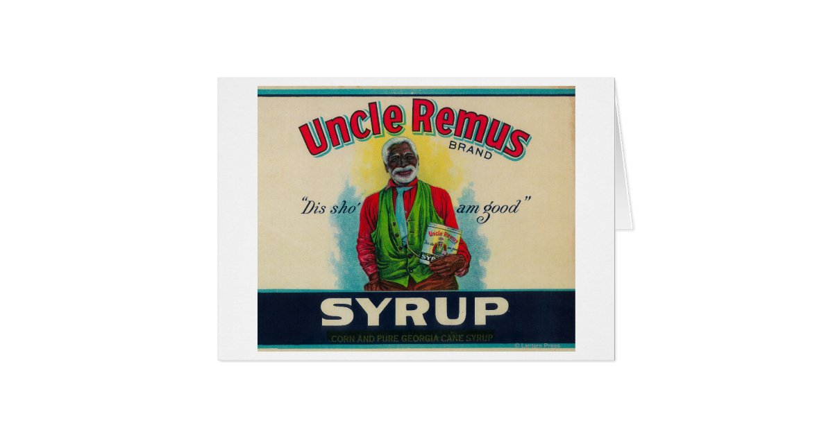 Uncle Remus Syrup Labelcairo Ga Card Zazzle