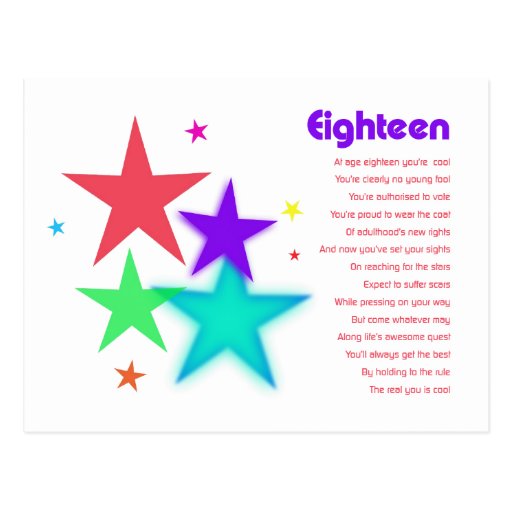Unique Poem For 18 Year Old Reaching For The Stars Postcard Zazzle unique-poem-for-18-year-old-reaching-for-the-stars-postcard-zazzle