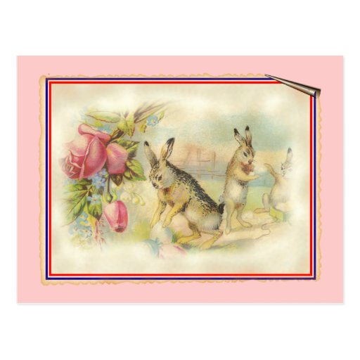 Victorian Easter Bunny Postcard Zazzle