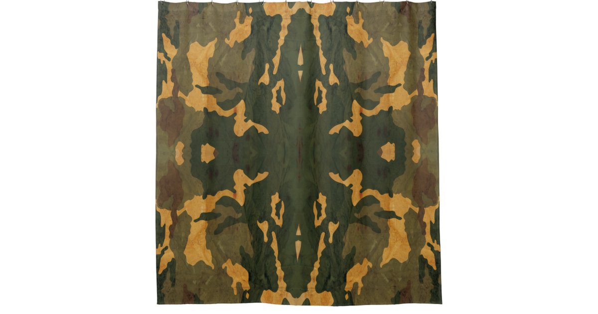Vintage Camouflage Shower Curtain Zazzle