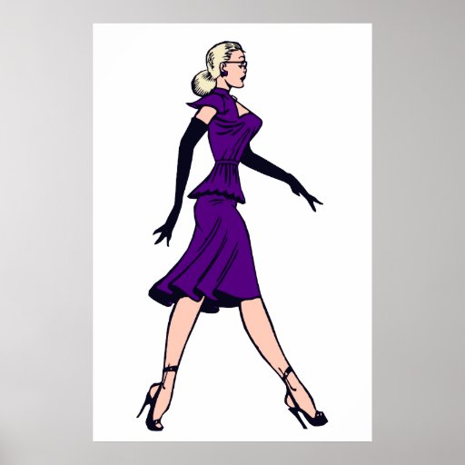 Vintage Glamor Girl Retro Blond Secretary Print Zazzle