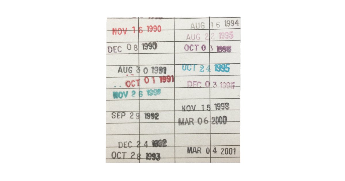 Vintage Library Due Date Cards Notepad | Zazzle Vintage Library Due Date Cards Notepad | Zazzle