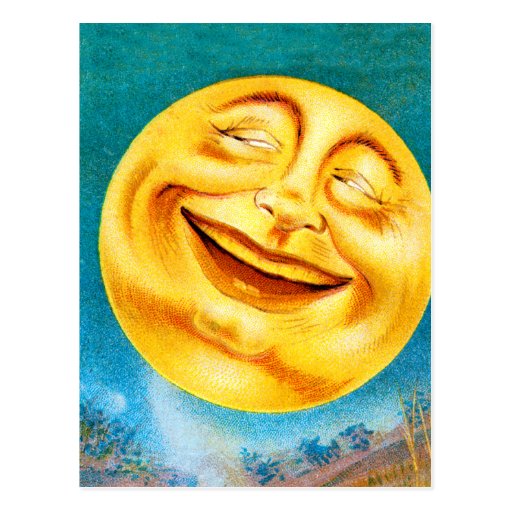 Vintage Man in the Moon Happy Moon Postcard | Zazzle Vintage Man in the Moon Happy Moon Postcard | Zazzle