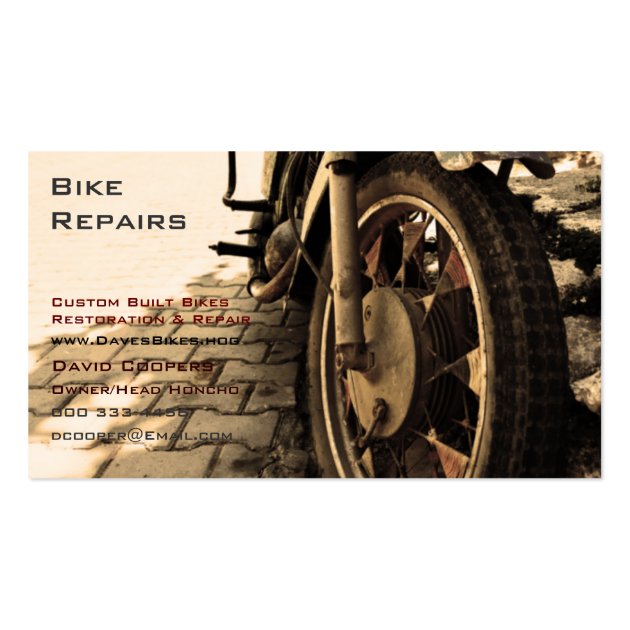 Vintage Motorcycle Business Card Templates