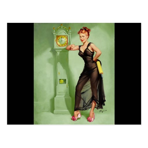 Vintage Retro Gil Elvgren Pin Up Girl Postcard Zazzle