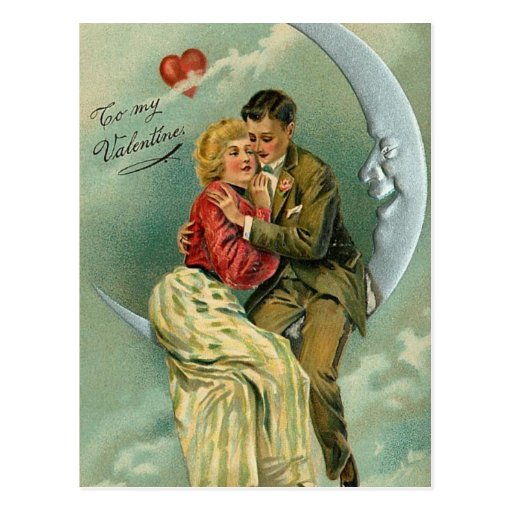 Vintage Romantic Valentine 5 Postcard Zazzle
