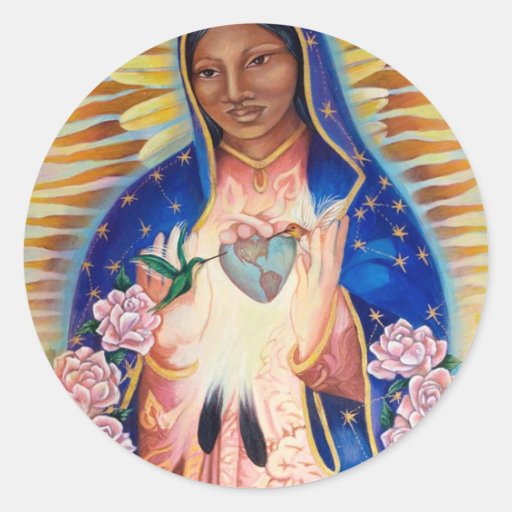Virgin Mary Our Lady Of Guadalupe Classic Round Sticker Zazzle