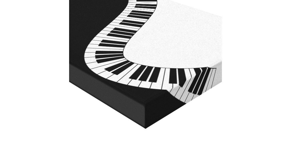 Wavy Curved Piano Keys Canvas Print | Zazzle Wavy Curved Piano Keys Canvas Print | Zazzle