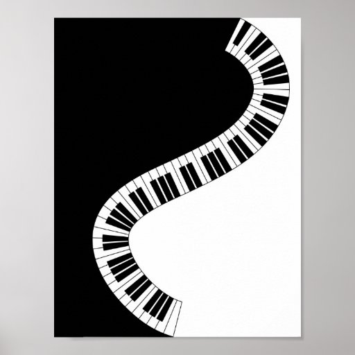 Wavy Curved Piano Keys Poster | Zazzle Wavy Curved Piano Keys Poster | Zazzle