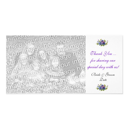 Wedding Thank You Note Photo Card Template Zazzle