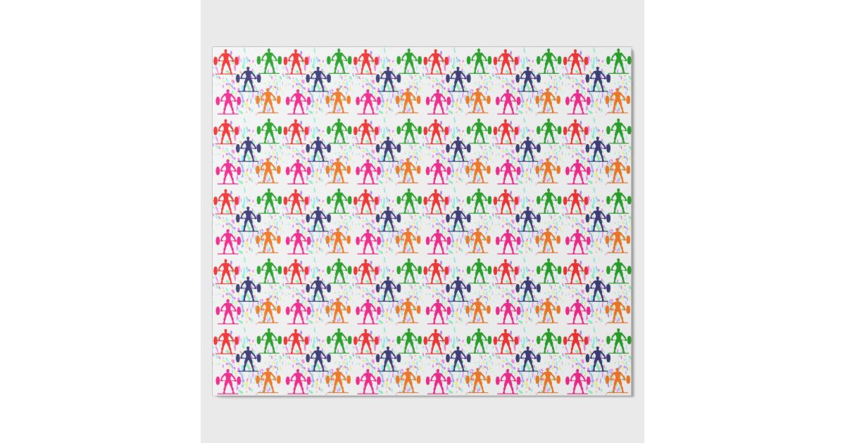 WEIGHTLIFTING WRAPPING PAPER Zazzle weightlifting-wrapping-paper-zazzle