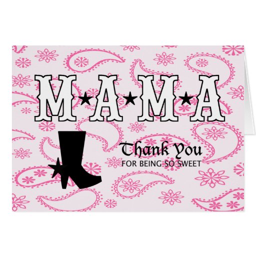 Western Themed Thank You Card Zazzle