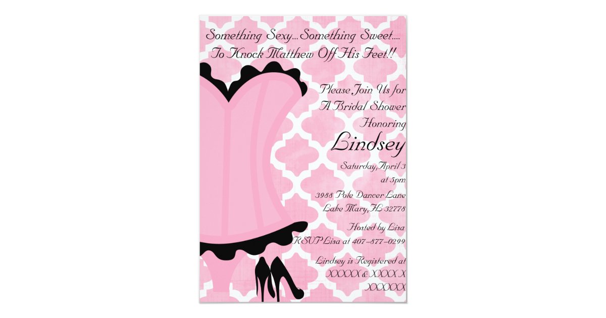 Wild And Sexy Bridal Shower Invitation Zazzle
