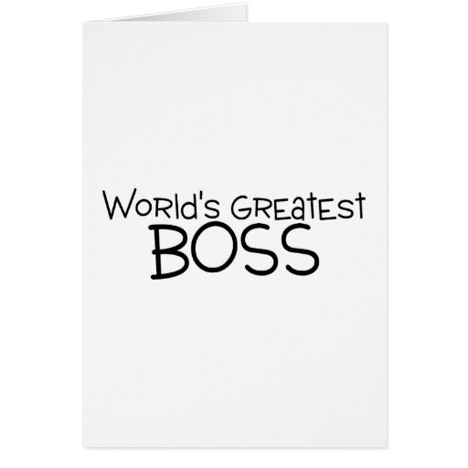 Worlds Greatest Boss Card Zazzle Worlds Greatest Boss Card Zazzle