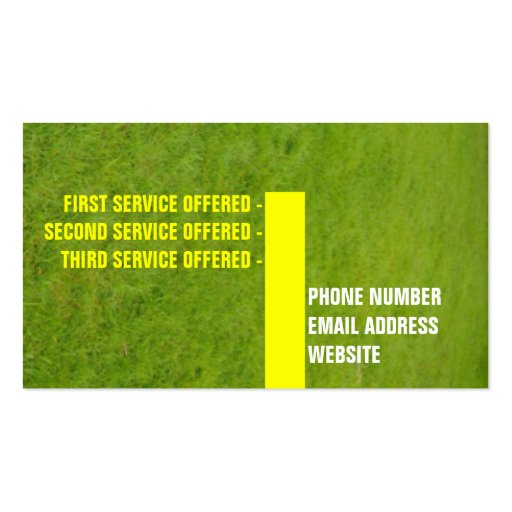 Yard Work Business Card Zazzle Yard Work Business Card Zazzle