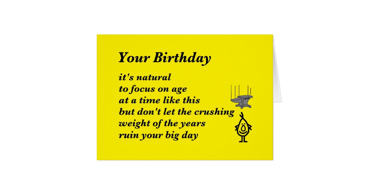 Your Birthday A Funny Birthday Poem Card Zazzle your-birthday-a-funny-birthday-poem-card-zazzle